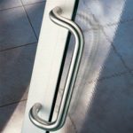 D shape stainless steel door pull handle for commercial doors