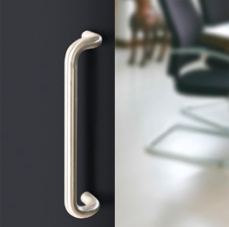 C shaped stainless steel commercial door pull handle