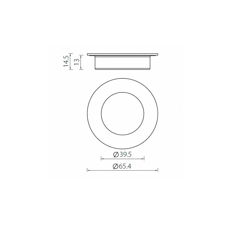 Stainless steel FHS01 recessed round cup flush pull
