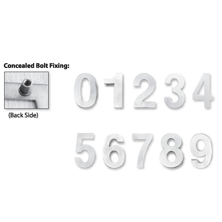 NUS3 Stainless Steel Numerals - UNITY Hardware Ltd.