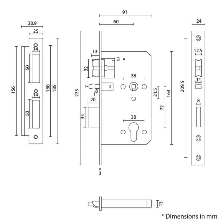 Dead Bolt All-New Deadbolt Door Lock Set ANSI/BHMA Grade 3 Enhanced ...